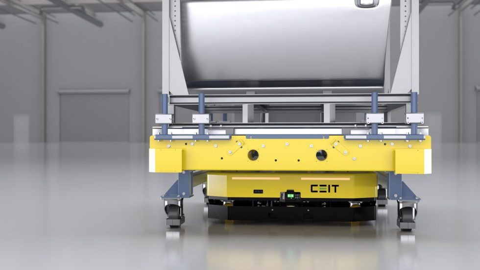 Under-run AGV designed for complex industrial optimization